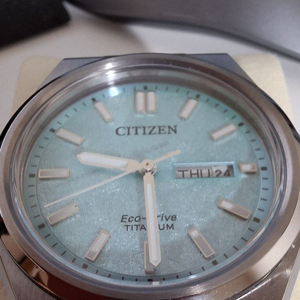 Citizen Watch Super Titanium Eco Drive Turquoise Dial AW0130-85M ...