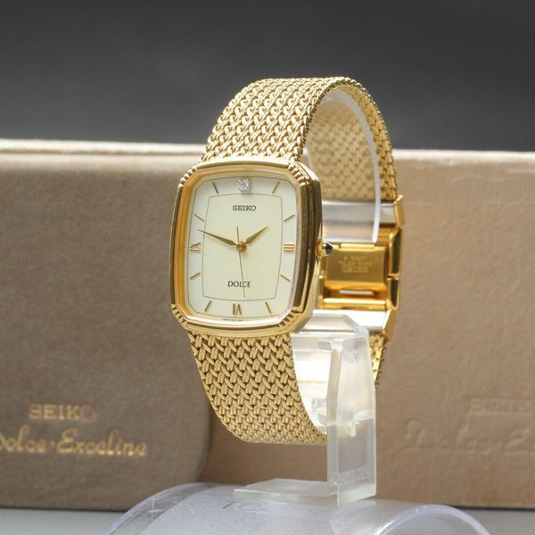 [Near MINT w/ Box] SEIKO Dolce 5E31-5A90 Gold Plated Quartz Japan #2837 | WatchCharts Marketplace