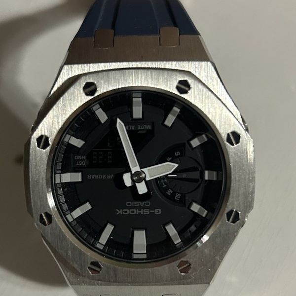 CUSTOM Casio oak GA-2100 G-Shock CasiOak Watch blue ga2100 ga 2100 ...