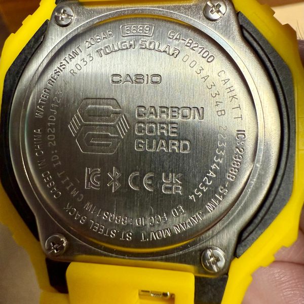 Casio GShock "Casio Oak" Tough Solar Analog/Digital Yellow ...