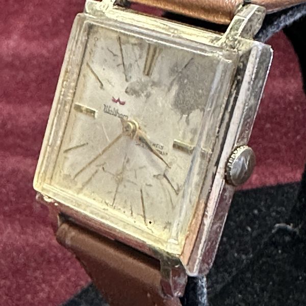 Vintage WALTHAM Men's Square Manual Winding Watch 17 Jewels Swiss ...