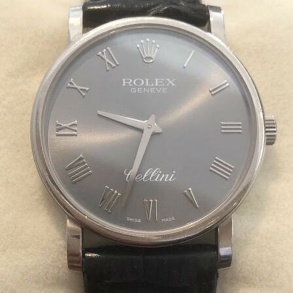 ROLEX 5115/9 CELLINI CLASSIC 18K WHITE GOLD SILVER DIAL | WatchCharts