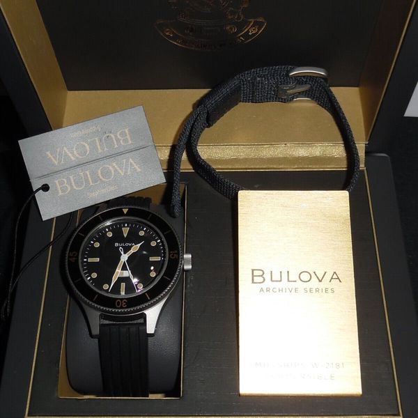 BULOVA ARCHIVE SERIES MIL-SHIPS-W-281 SUBMERSIBLE AUTOMATIC WRISTWATCH ...