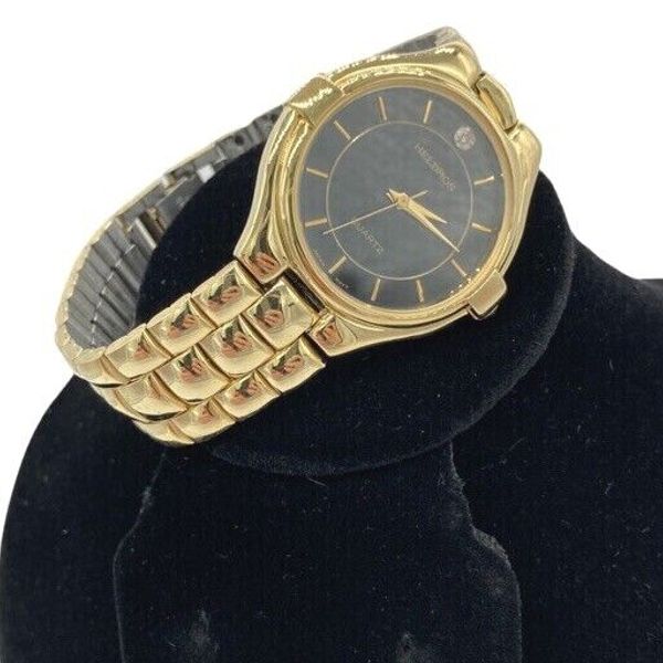 VTG Helbros Men's Quartz Watch 50831D Y481 902 Gold Tone Band Japan ...
