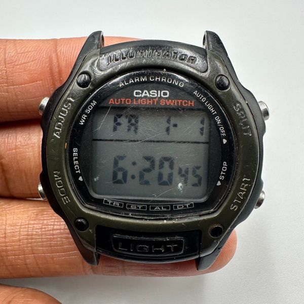 Casio Digital Watch Men Black Case Only No Band W93H-1AV Round 35MM New ...