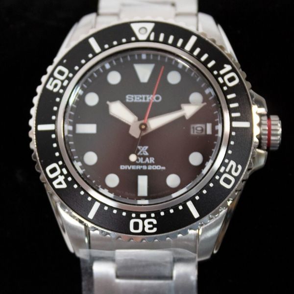 Seiko (SNE589) Prospex Solar Diverâ s Men's Watch - SS/Black Dial ...