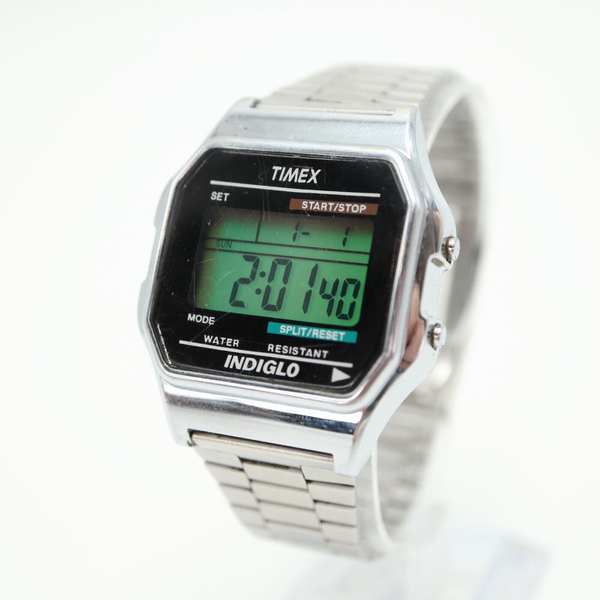 Timex Men's Classic Digital Gold Tone Watch 36mm Black Dial Stainless ...