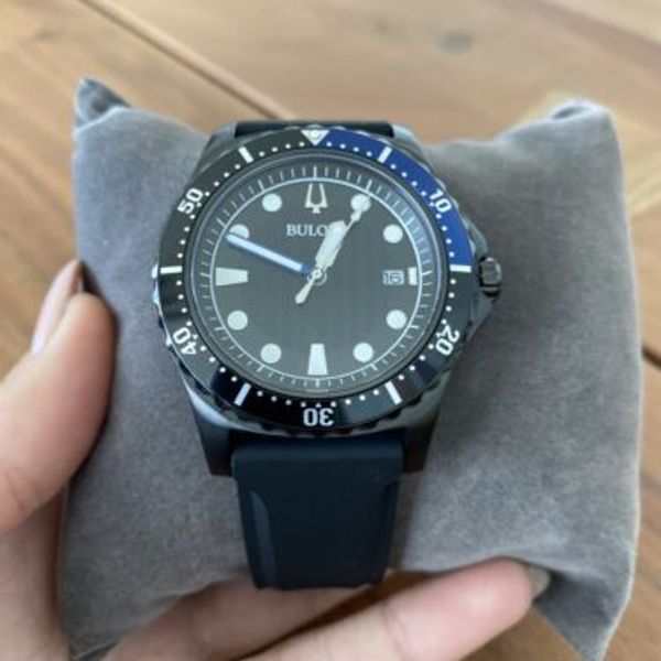 New Without Tags - Bulova Men's 98B159 Marine Star Rubber strap Watch ...