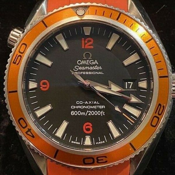 OMEGA PLANET OCEAN SEAMASTER ORANGE BEZEL | WatchCharts Marketplace