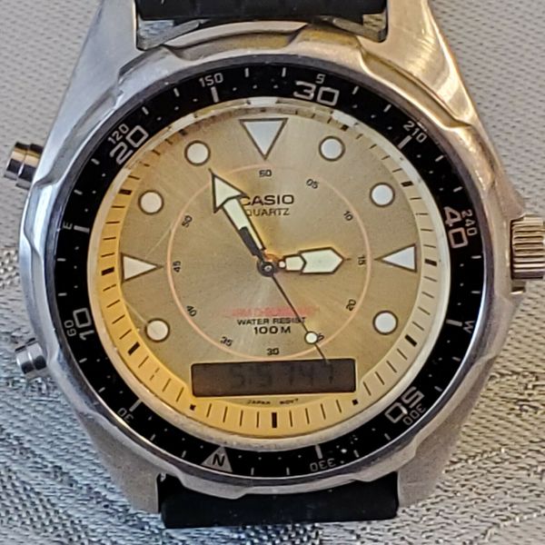 Vintage Mens Casio AMW-320R "Arnie"(2701Module) Divers Style Watch New ...