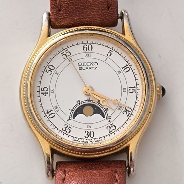 Seiko Moon Phase Vintage Ladies Quartz Watch Working | WatchCharts ...