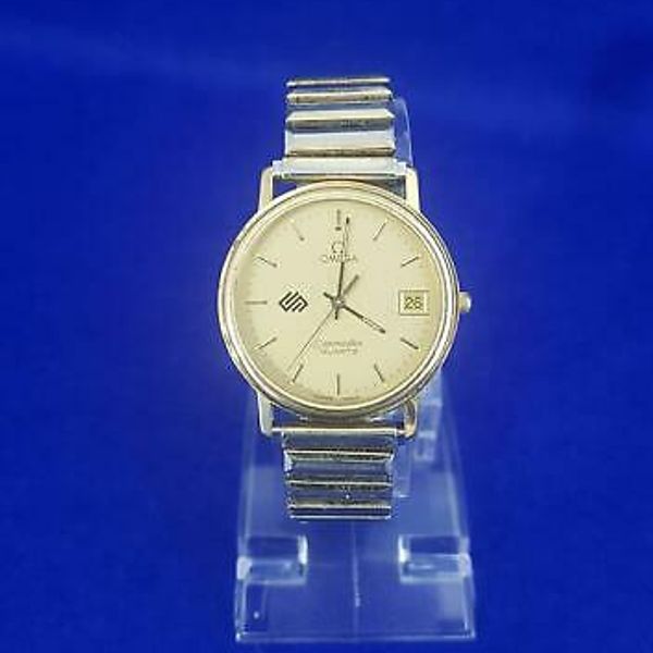 BHP 1980s Omega Seamaster Quartz Cal 1432 Mvt 6J Gold Coloured Case ...