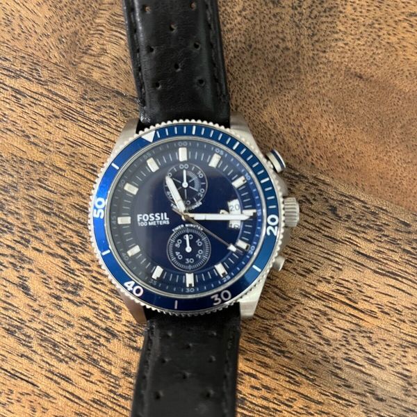 FOSSIL CHRONOGRAPH BLUE DIAL MENS WATCH | WatchCharts Marketplace