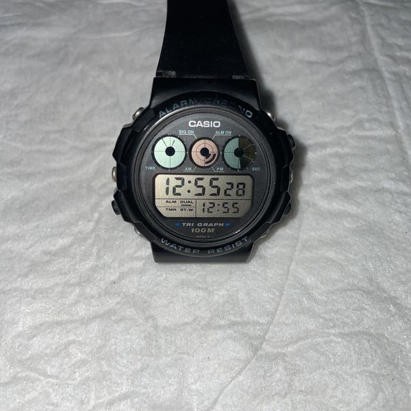 Rare Vintage Watch 1980' CASIO TGW-10 Tri-Graph 827 Module Digital ...