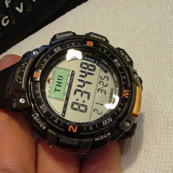 Casio Pathfinder Triple Sensor Baro Thermo Comp Alti DIGITAL ALARM MEN ...
