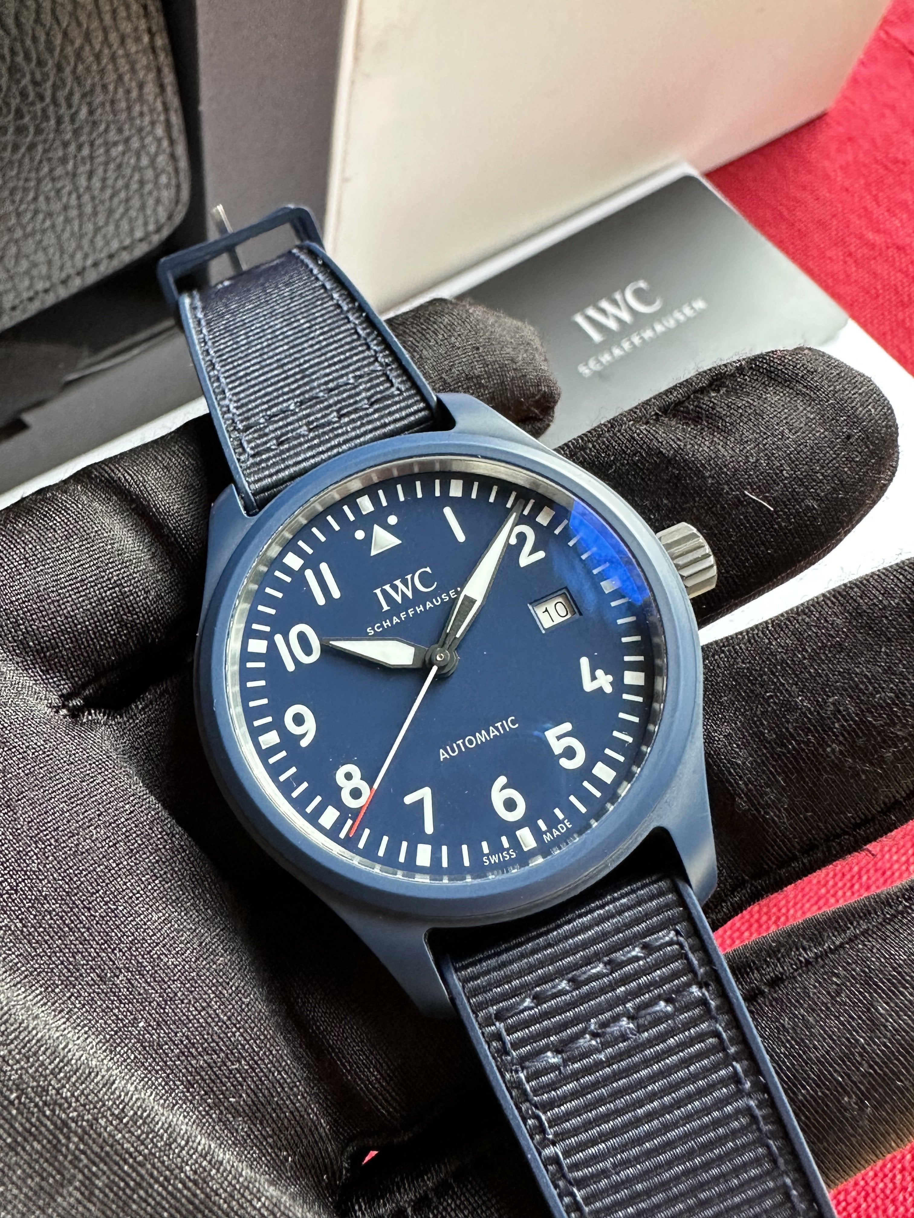 FS: IWC Pilot’s Watch Blue Ceramic IW328101 Limited Edition Laureus ...