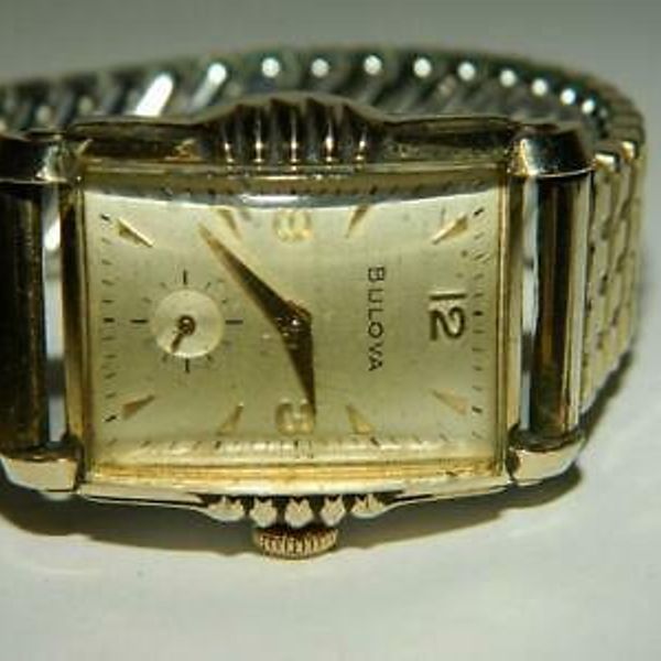 VINTAGE 1953 BULOVA "PRESIDENT" GOLD FILLED MEN'S WRISTWATCH 21j 10BM ...