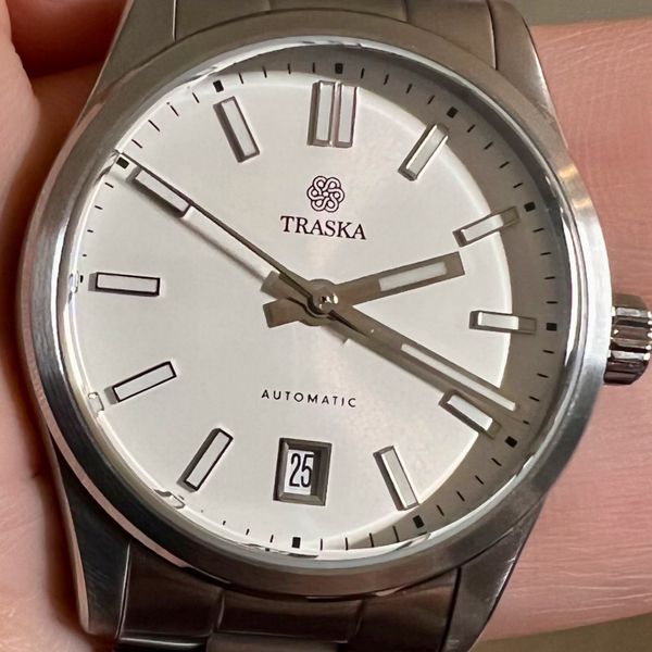 [WTS] Traska Commuter white dial 36.5mm | WatchCharts Marketplace