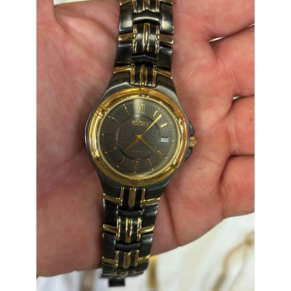 Elgin Black and Gold Menâ s Watch! New Battery! | WatchCharts Marketplace