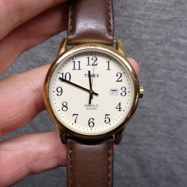 Men's TIMEX Water-Resistant Watch w/ Backlight & New Battery - Works ...