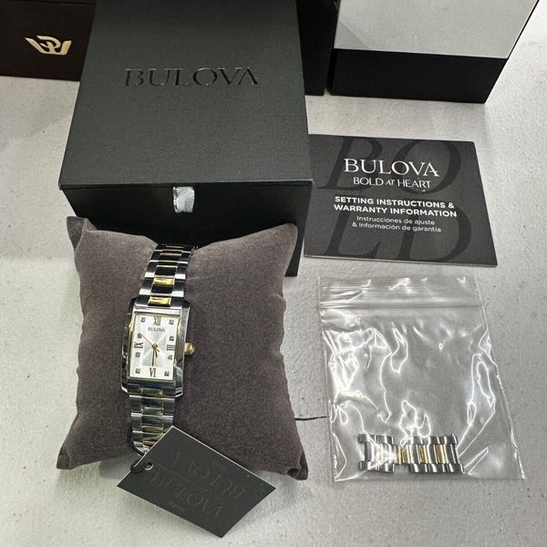 Bulova Ladies' Classic Diamond Two-Tone Stainless Steel 3-Hand Watch ...