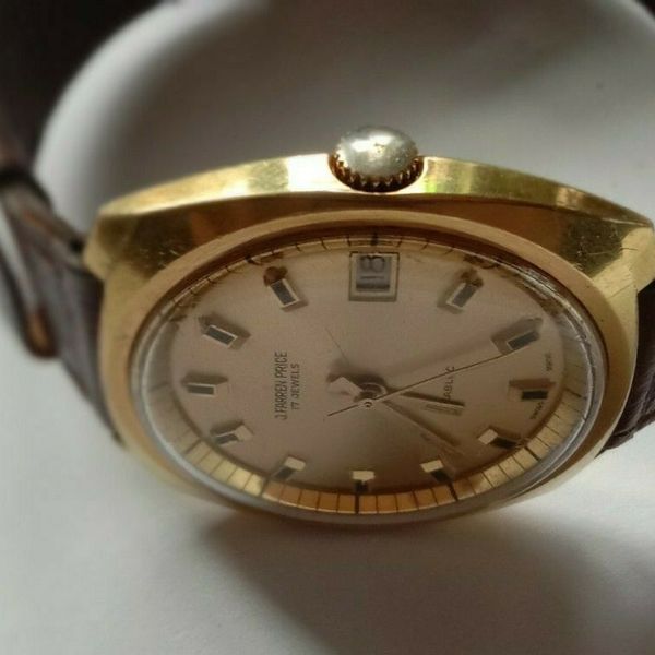 Vintage J. Farren Price men’s watch. 1970s. 17 jewels. Time and date ...