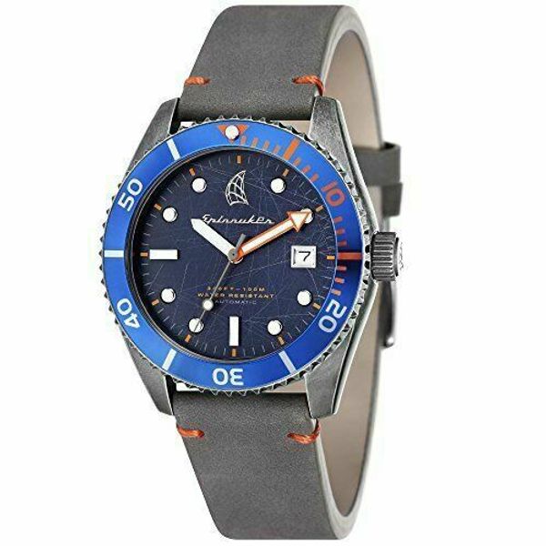 Spinnaker Wreck Automatic Watch Blue Grey Band - SP-5051-01 Brand New ...
