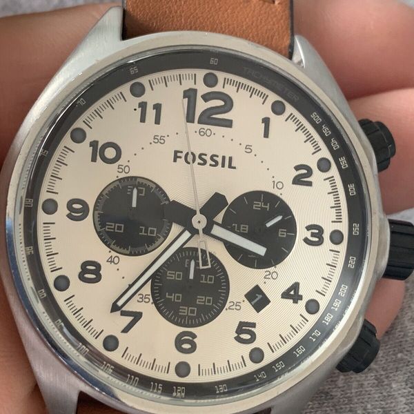 Fossil Chronograph (CH2835) Arabic Numerals Big Case Water Resistant ...