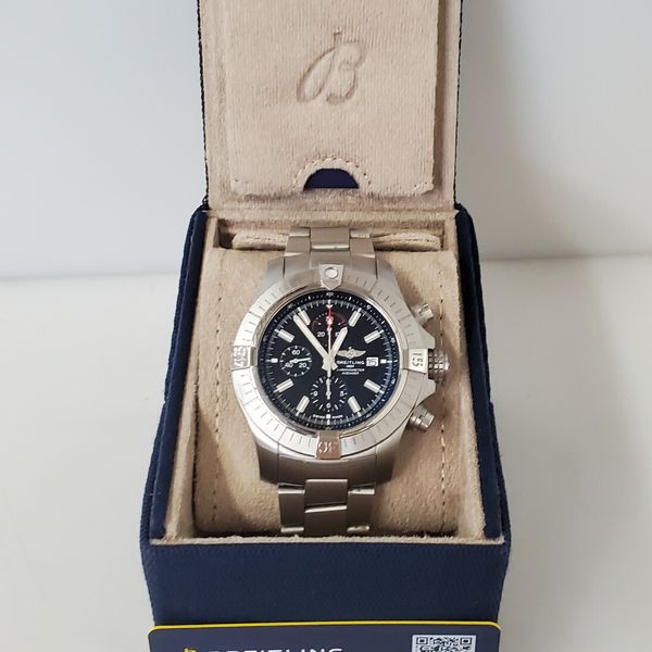 Breitling Super Avenger A13375 Massive 48mm Chronograph Chronometer Box ...