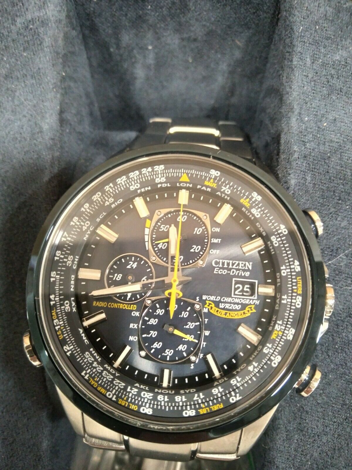 Citizen Men's AT8020-54L Blue Angels Atomic Stainless Eco-Drive Dress ...