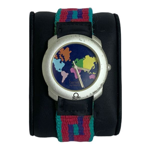 Unisex Colors Of Benetton by Bulova Rainbow World Map Watch Rare, All ...