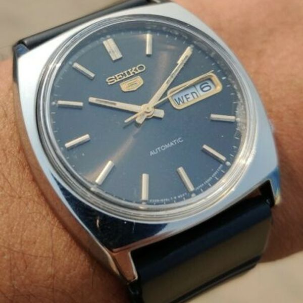 80's Vintage Seiko 5 Automatic Movement 6309-848A Japan Made Men's ...