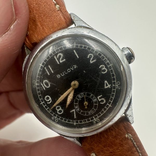 1940's BULOVA Military Pilot WW2 Men's WATCH VTG 10AK 15J A-11 Hack USA ...