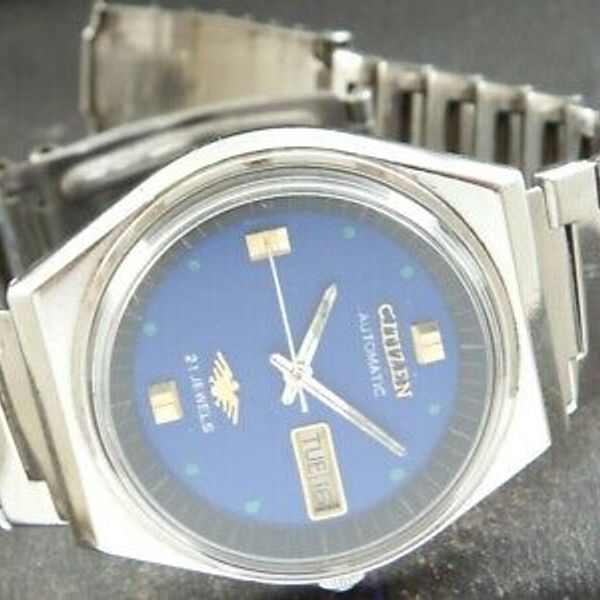 VINTAGE CITIZEN AUTOMATIC 8200A JAPAN MEN'S DAY/DATE WATCH 439-a220227 ...