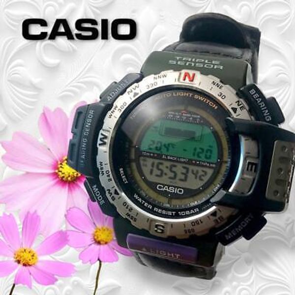 Casio Protrek PRT-40 Auto EL Thermometer Compass Illuminator Men's ...