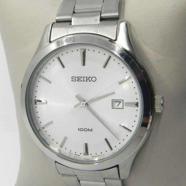 SEIKO SILVER DIAL STAINLESS STEEL MEN'S WATCH SUR047 $200.00 ...