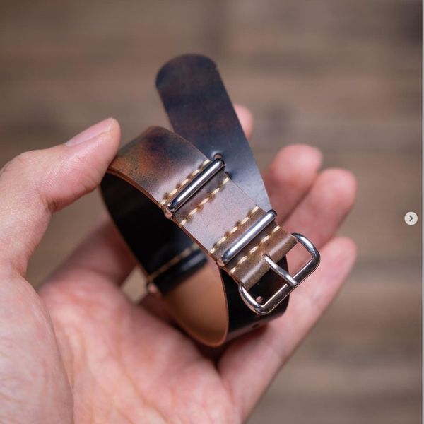 [WTS] 20mm Marbled Horween Shell Cordovan Nato $120 | WatchCharts ...