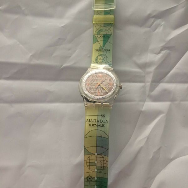 Vintage NWOT Clear 1996 Swatch Solar "High Temp" Men's Watch - WORKS ...