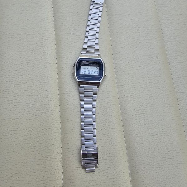 Casio A-158W Men's Digital Watch - Silver | Alarm, Light. | WatchCharts ...