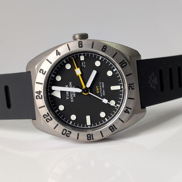 TIMEX Expedition GMT Titanium Automatic 41mm Silicone Strap Watch ...