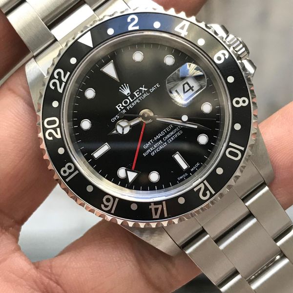 Rolex Black GMT 16710 Box and Papers | WatchCharts
