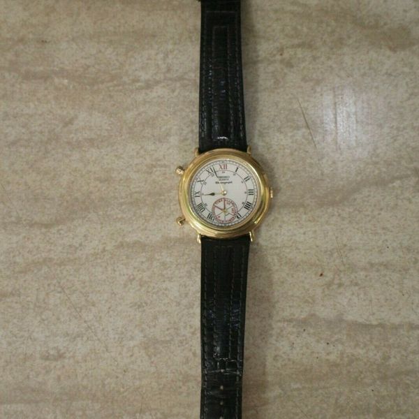 Vintage SEIKO Chronograph Dancing Hands Quartz Men's Watch 8M25-6009 ...