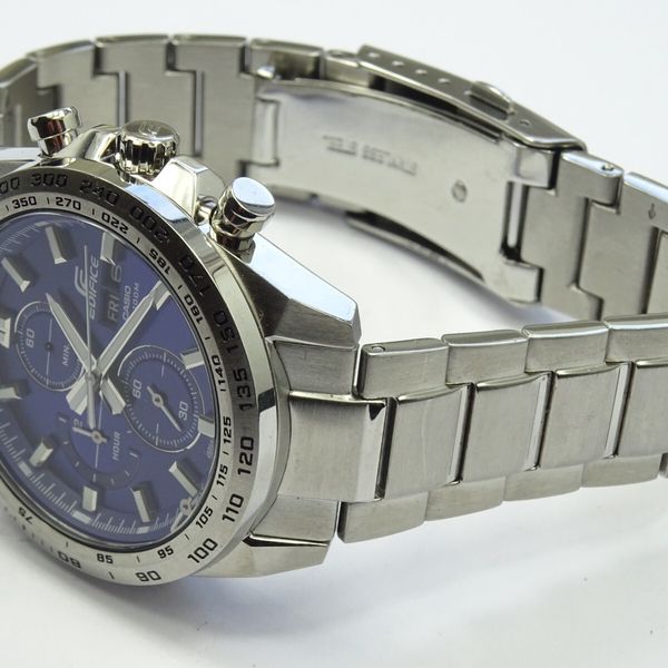 CASIO EDIFICE EFR-574 Men's Blue Dial Day Date Chronograph Wristwatch ...