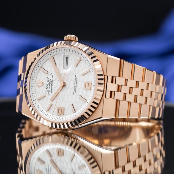 [WTS] ROLEX Land-Dweller 40mm Rose Gold White Honeycomb Dial Jubilee ...