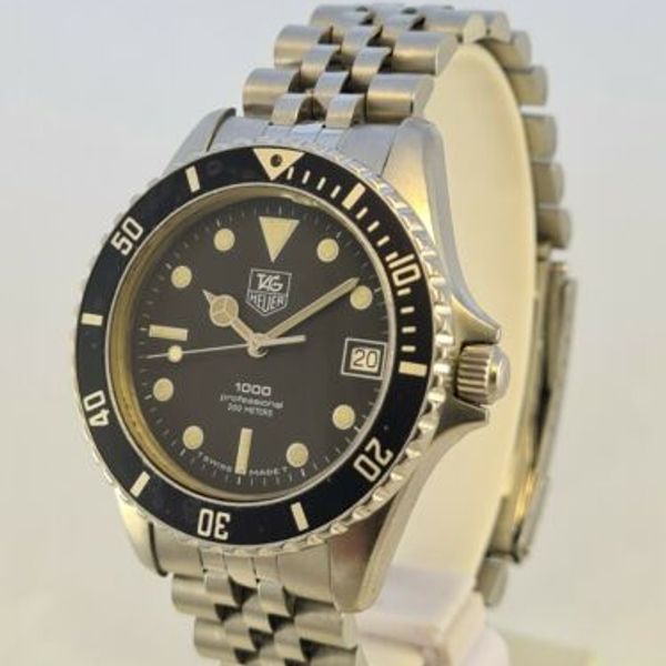 GENT'S VINTAGE 1988 SWISS TAG HEUER 1000 PROFESSIONAL 980.013N DIVER'S ...