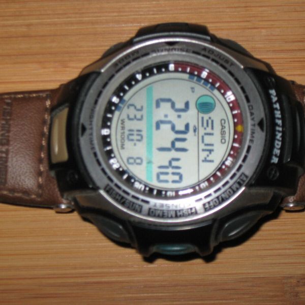 Casio Pathfinder Digital Watch Fishing Timer 2632 PAS-400B ...