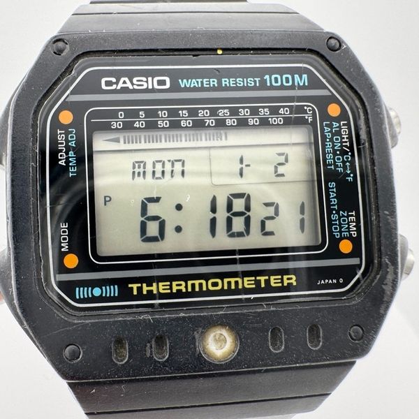 Vintage Casio 215 TS-1000 Thermometer Watch w/ NEW BATTERY - Ayrton ...
