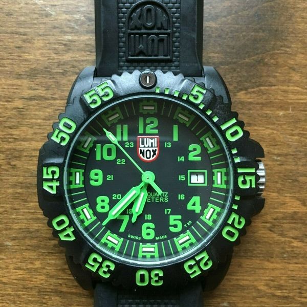 LUMINOX WATCH SERIES 3050/3950 BLACK & GREEN / NAVY SEALS SWISS MADE ...