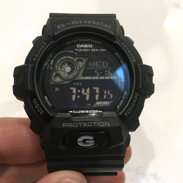SOLD Casio G-Shock GR-8900 tough solar blacked out stealth ...