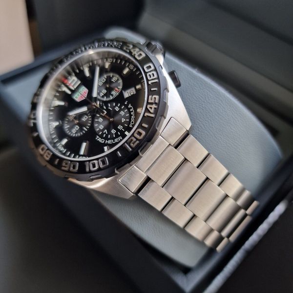 Unused TAG Heuer Formula 1 Chronograph CAZ1010.BA0842 Black Dial Steel ...